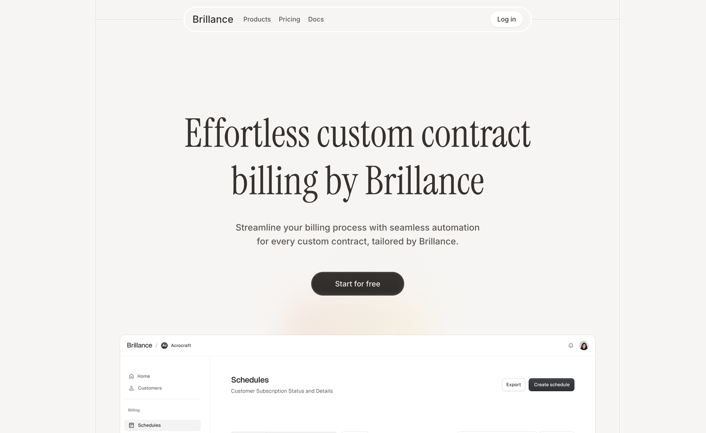 v0 - Brillance SaaS Landing Page - v0 by Vercel